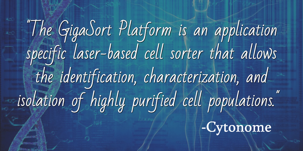 Cytonome licenses GigaSort Technology for cell therapy manufacture