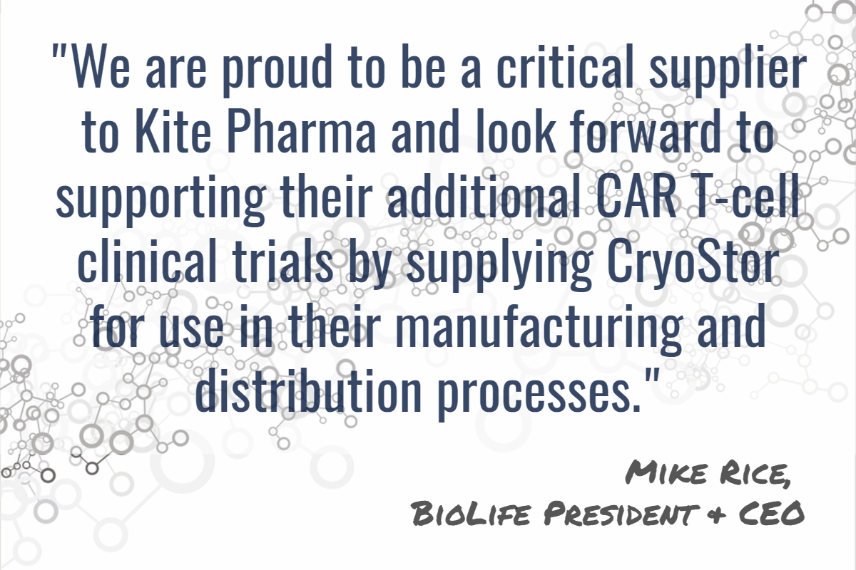 BioLife Solutions Customer Kite Pharma Receives FDA Approval for ...