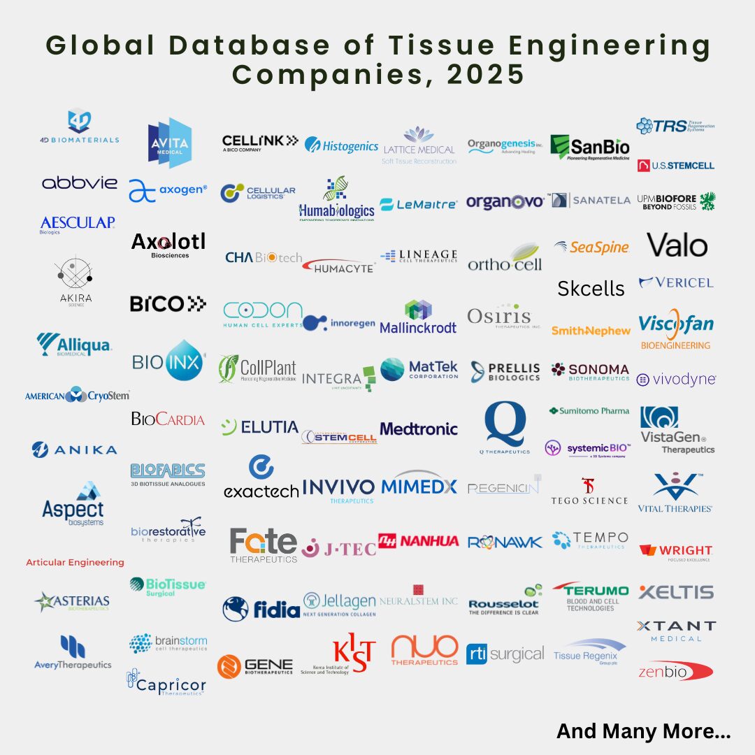 Global Database of Tissue Engineering Companies, 2025