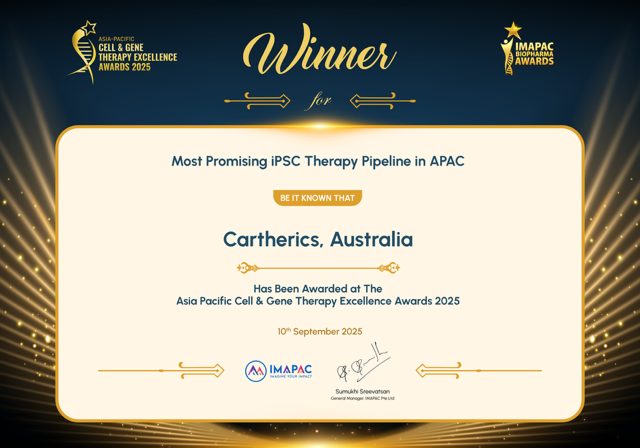 Cartherics Wins ‘Most Promising iPSC Therapy Pipeline in APAC’ at Asia ...